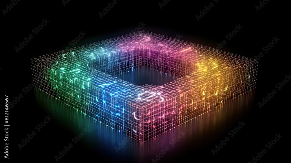 3D Hologram of Square Root Icon. Multiplying Numbers with Polynomials ...