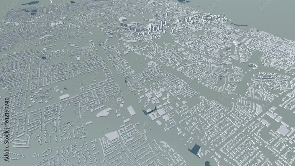 3D looped animation of Atlanta mass buildings Stock Video | Adobe Stock