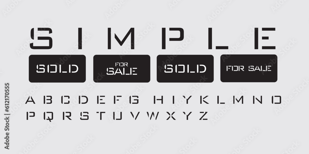 Modern minimalistic capital letters vector design collection use for ...