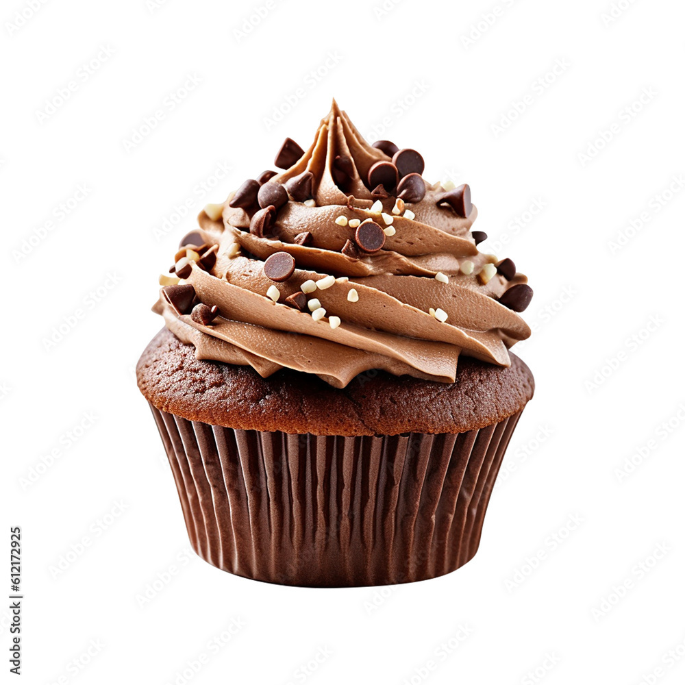 Cupcake isolated on transparent background. generative Ai, clipping ...