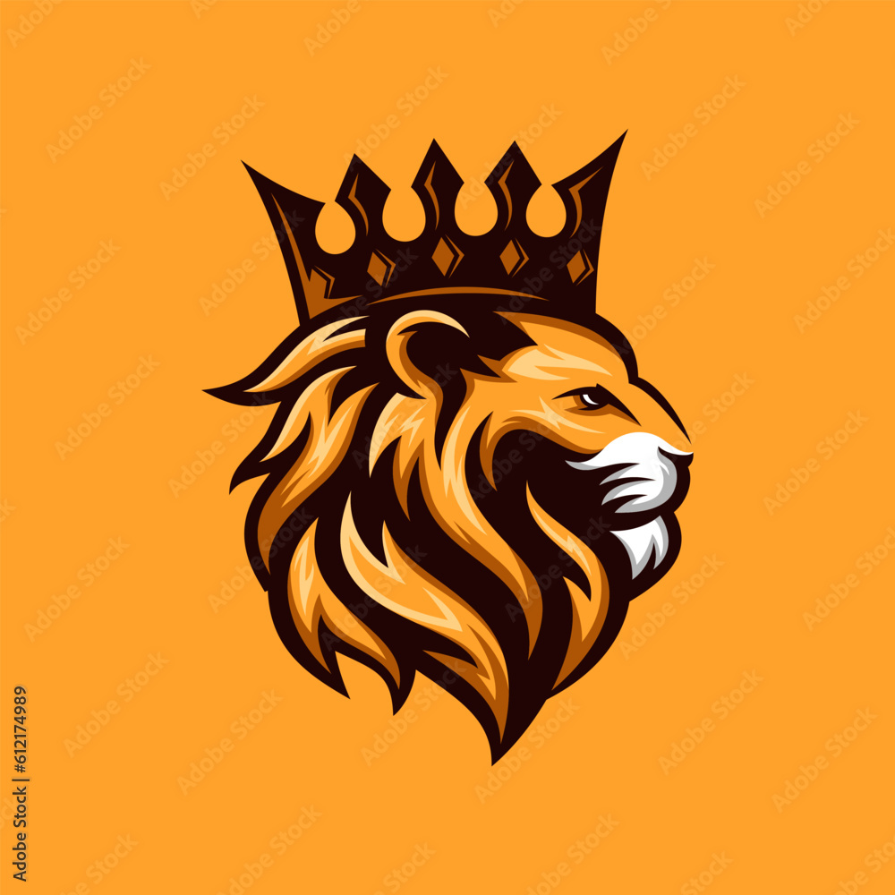 Lion mascot sport logo design. Lion animal mascot head vector ...
