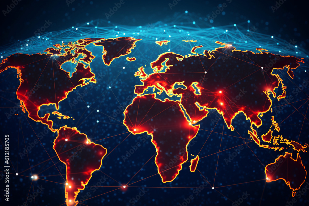 An Illustration Of A Logistics Network Connecting Various Cities And an-illustration-of-a-logistics-network-connecting-various-cities-and