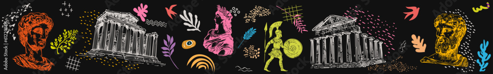 Art posters for exhibition of painting, culture, sculpture, music and ...