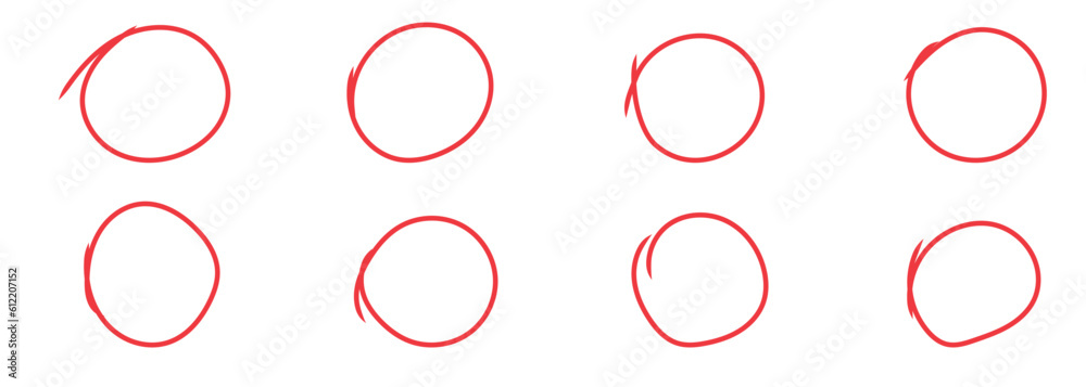 red circle hand drawing sketch doodle grunge for mark Stock Vector ...
