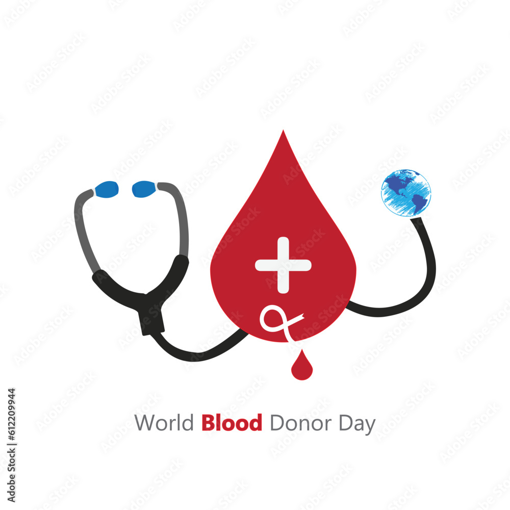 World Blood Donor Day 2023 Awareness Day. World Blood Donor Day vector ...
