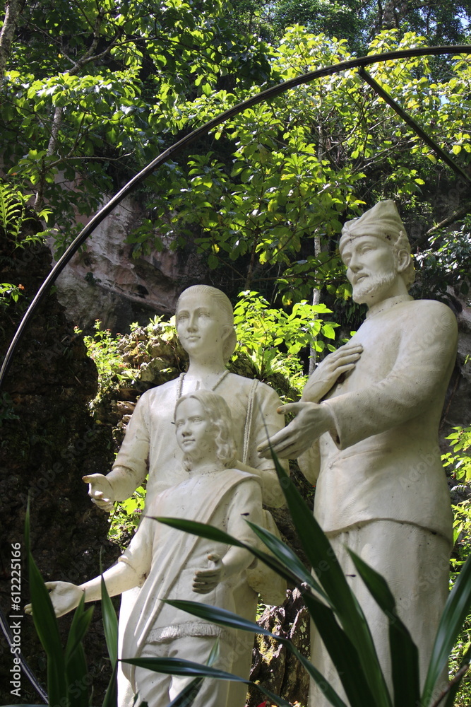 statues that are gathered for worship or statues of religious symbols ...
