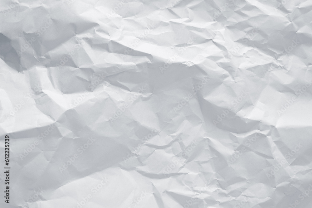 White crumpled paper texture background, clean white wrinkled paper ...