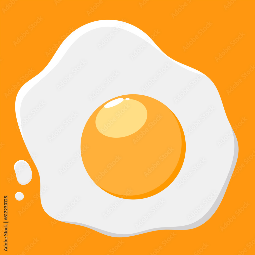 Cute and funny food yolk vector comic cartoon face. Fried egg cartoon ...