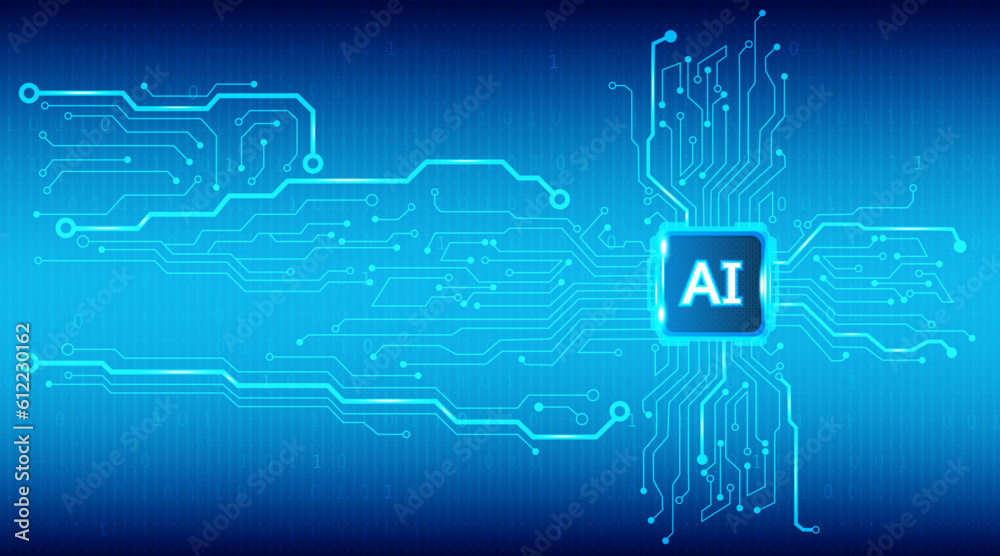 Artificial Intelligence Ai Cuicrit Data Network Connection With Binary Number Code Background