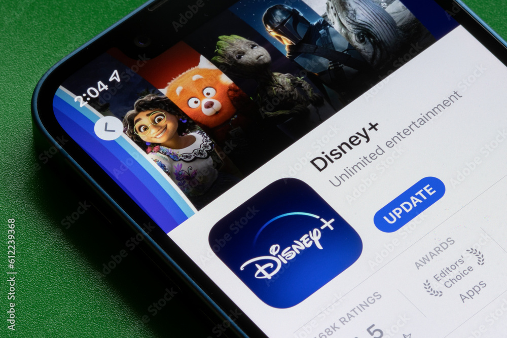 Portland, OR, USA - Dec 9, 2022: Disney+ app is seen in the App Store ...