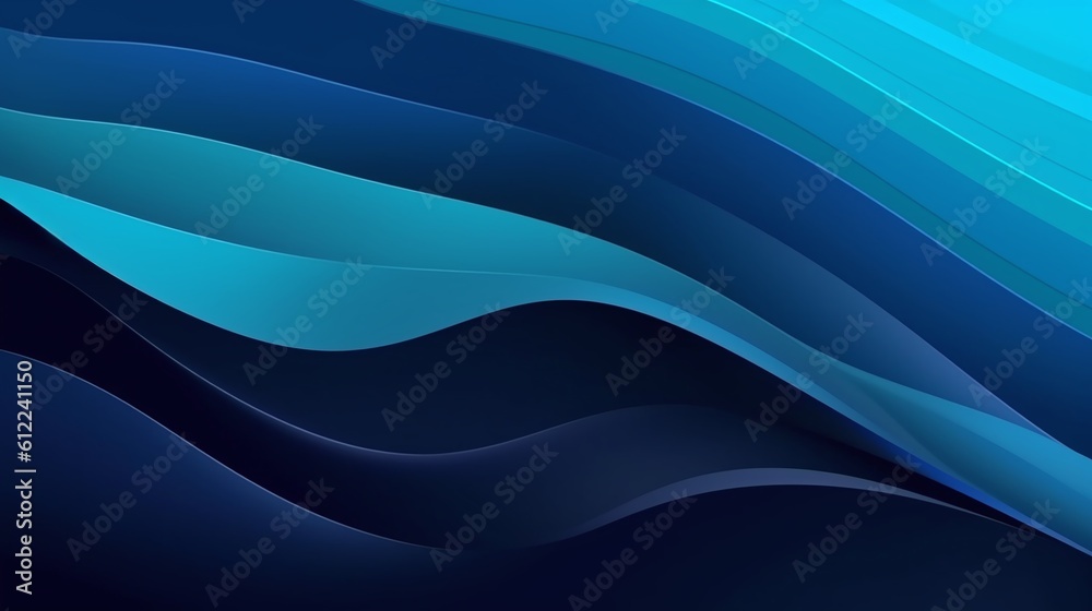 Abstract blue digital design glowing with lighting and line grid on a ...