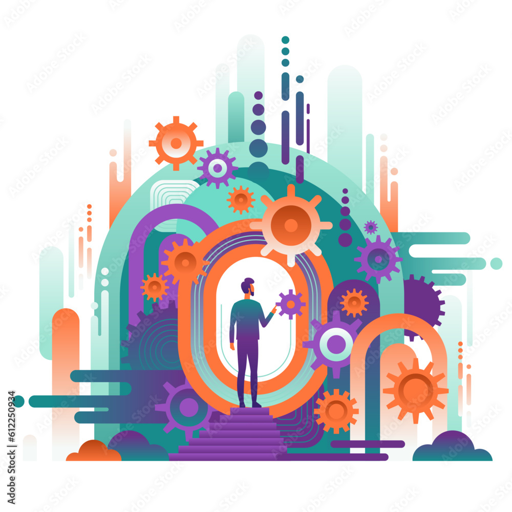 Business work flow. Leadership to drive team and initiate productivity ...