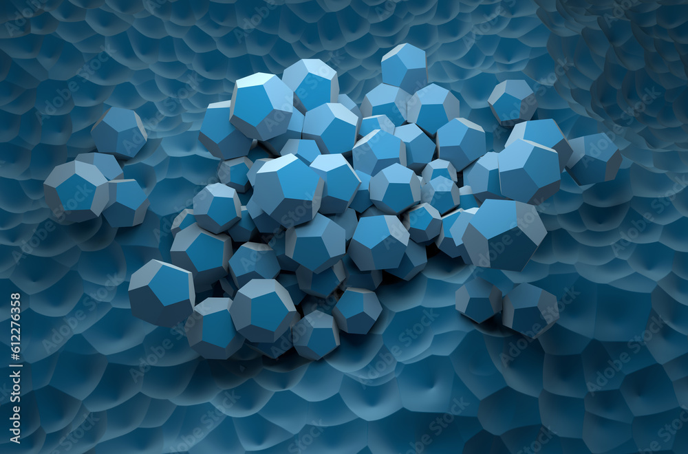 Gas hydrate crystals - isometric view 3d illustration Stock ...