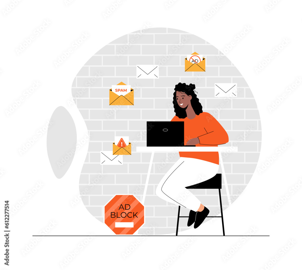 Spam protection, stop spam attack. Blocking unwanted advertising ... Spam protection, stop spam attack. Blocking unwanted advertising ...