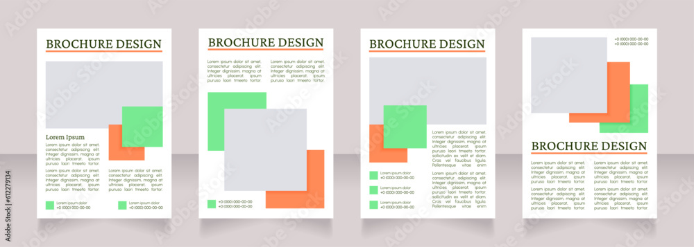 Covid vaccination information blank brochure layout design. Vertical ...