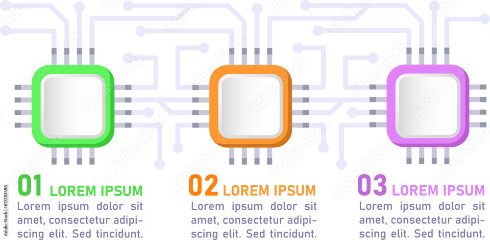 Complex technologies infographic chart design template. Advanced ...