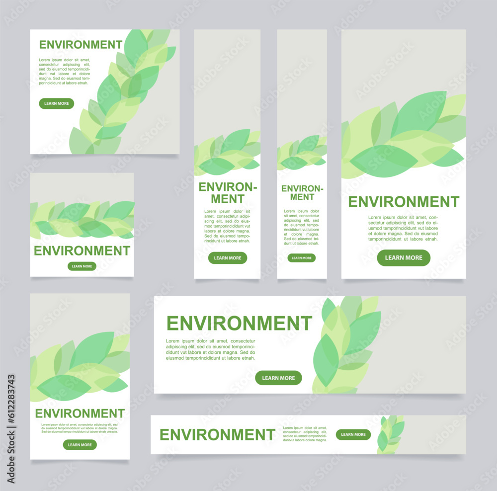 Environmental pollution prevention web banner design template. Vector ...