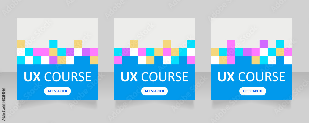Interaction design lessons web banner design template. Vector flyer ...