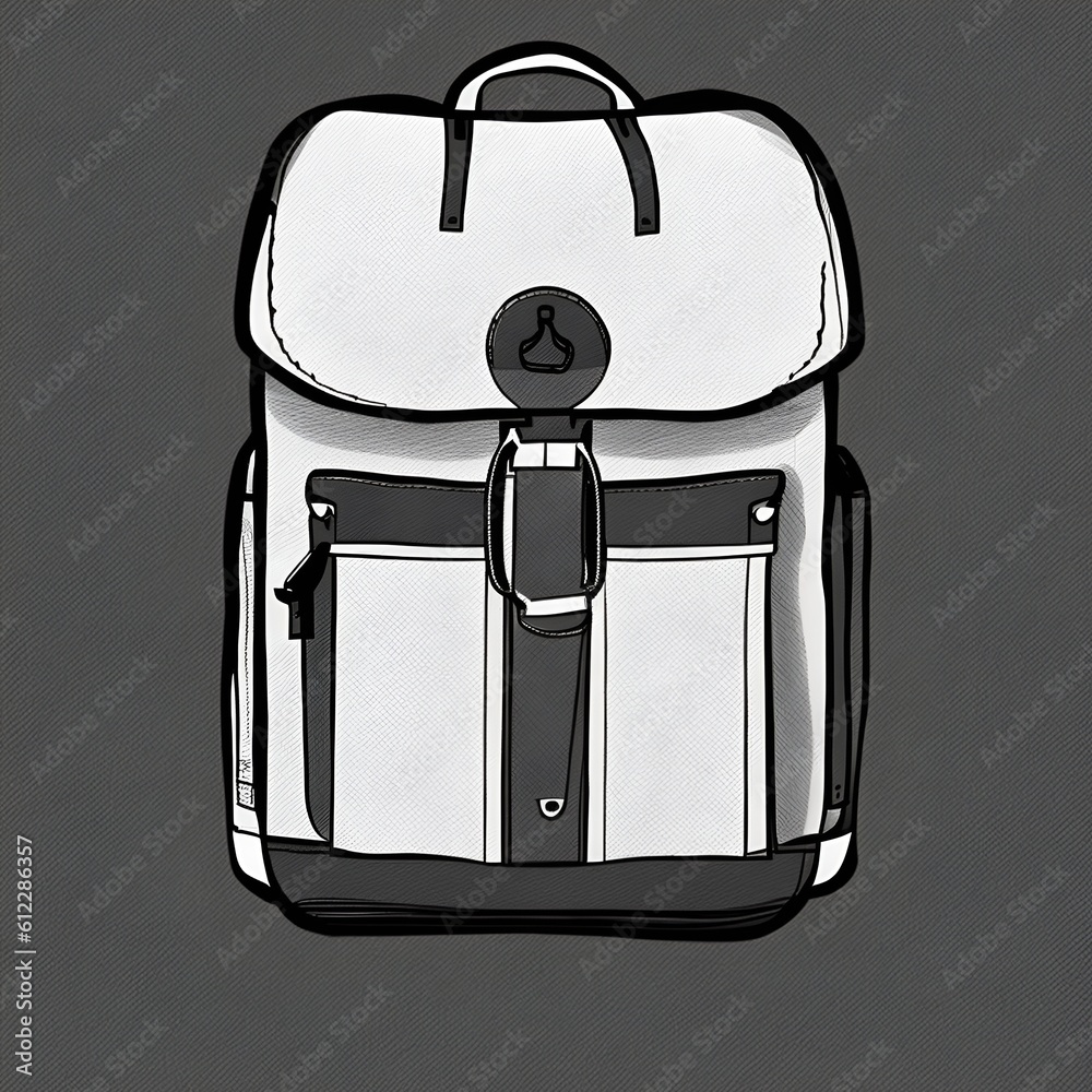 Backpack isolated on gray background. Back to school flat illustration ...