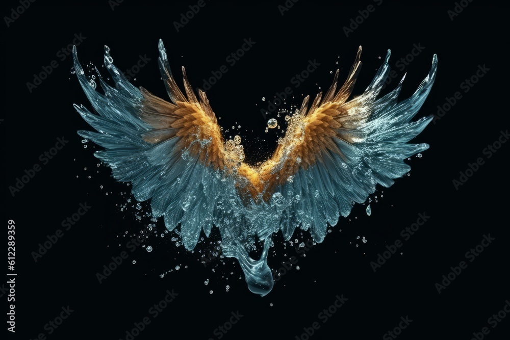 Beautiful Angel wings flying creature bird wings, feather wings Created ...
