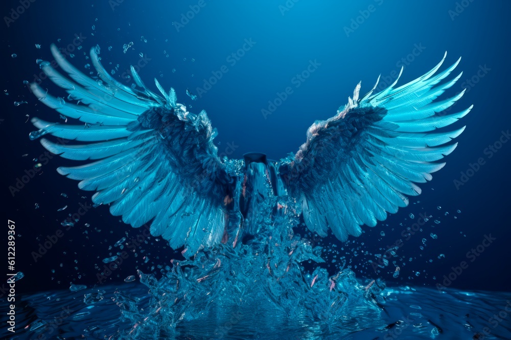 Beautiful Angel wings flying creature bird wings, feather wings Created ...