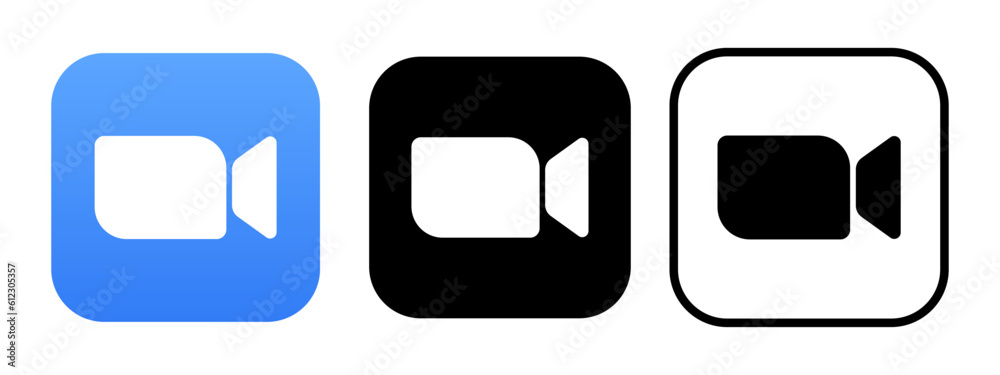 Set of vector Duo social network icons on transparent background. EPS ...