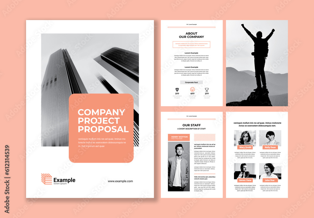 Company Business Proposal Layout Stock Template | Adobe Stock