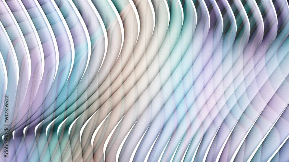 An animated 3d background loop of soft and elastic strings in a wave ...