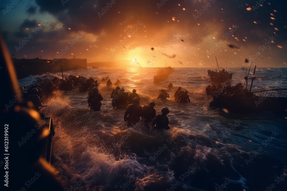 A dynamic impactful image capturing the chaos and bravery of the ...