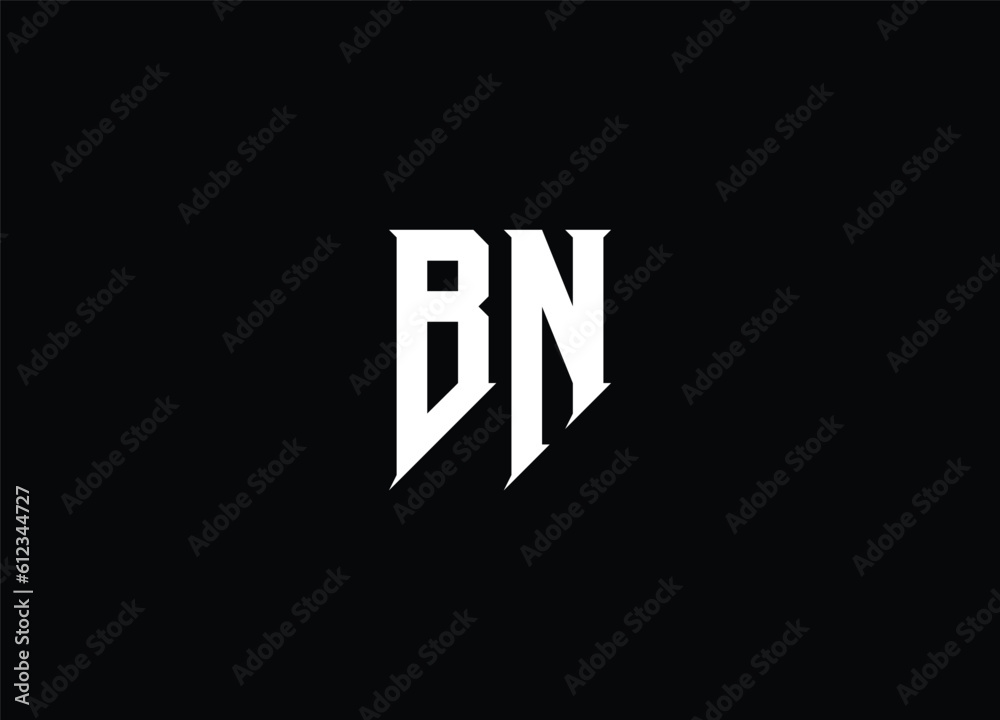 BN alphabet letters and monogram logo design Stock Vector | Adobe Stock