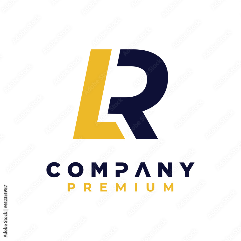 Vetor de lr l r monogram logo design premium vector do Stock | Adobe Stock