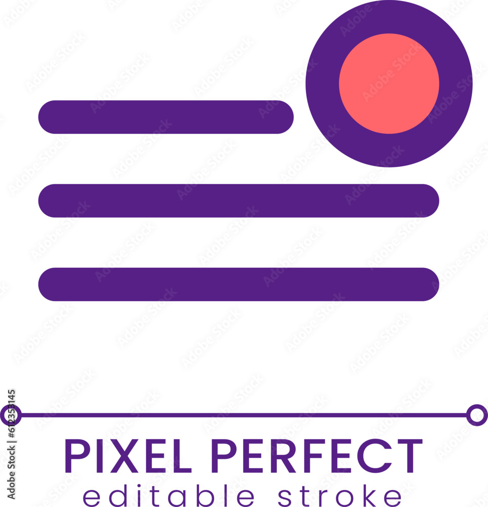 Notification from main menu pixel perfect RGB color ui icon. Communication. Simple filled line ...