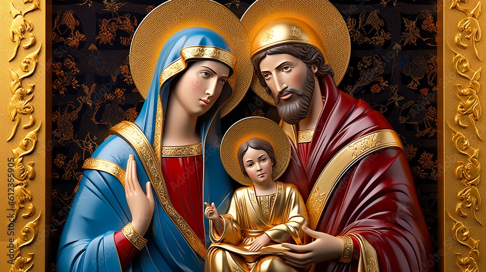 Biblical representation of jesus christ in Byzantine art. AI generativ ...