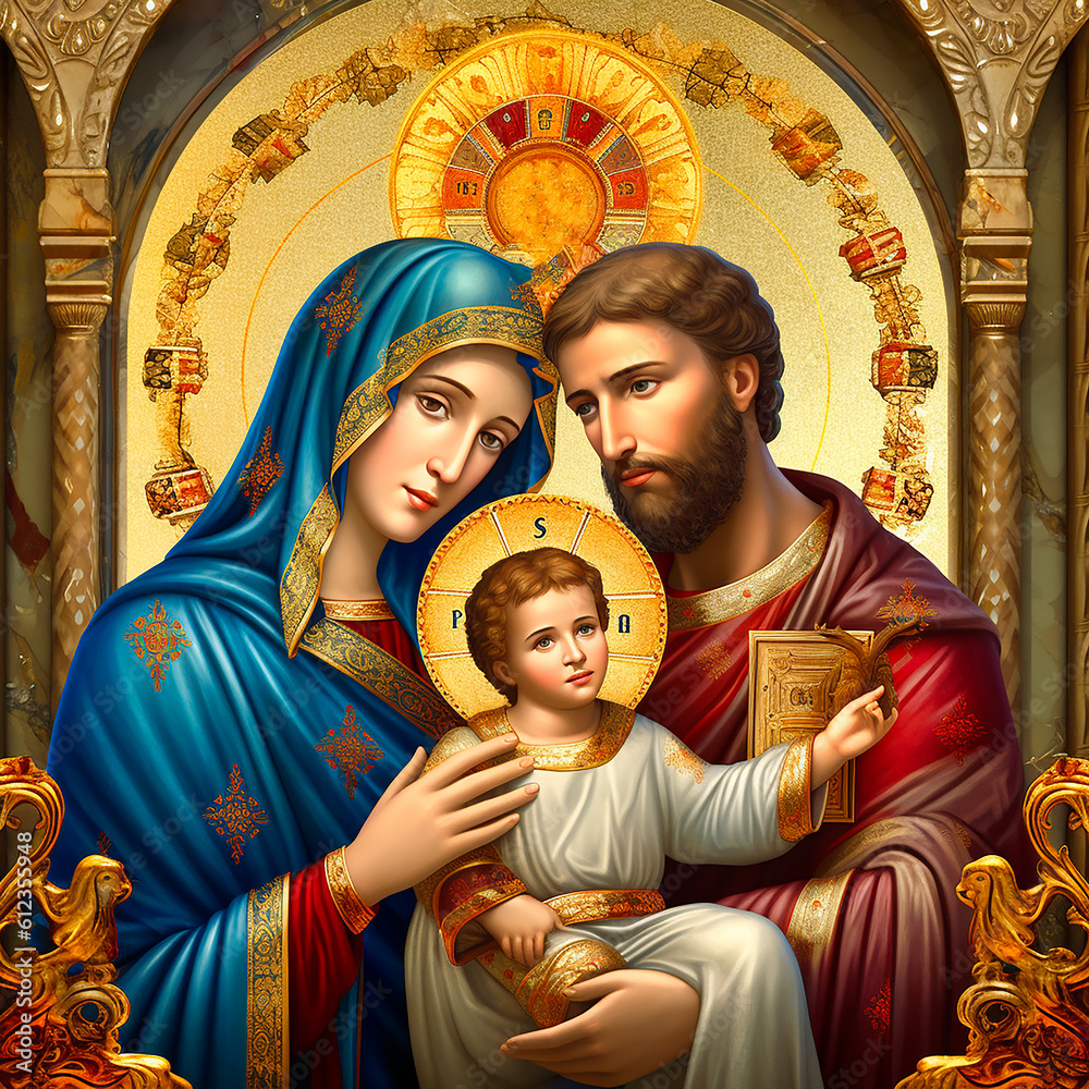 Biblical representation of jesus christ in Byzantine art. AI generativ ...