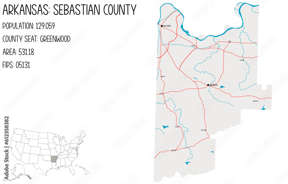 Fototapeta mapa świata dla dzieci Large and detailed map of Sebastian ...