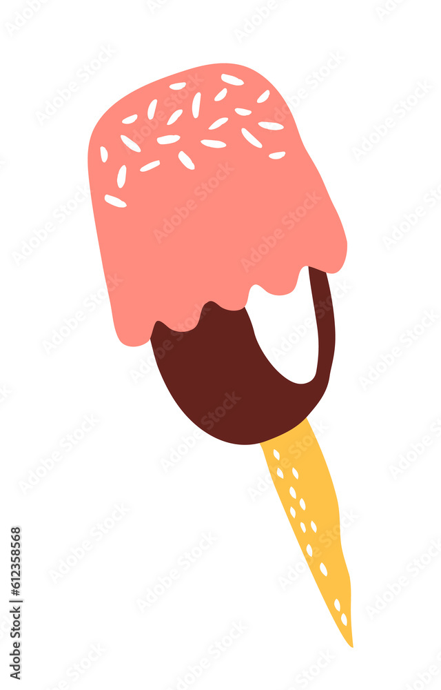 Icecream bar drawing hand painted with ink brush. Png clipart isolated ...