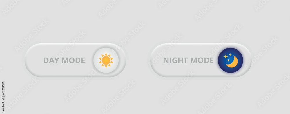 Vetor de Day night mode icon for application. Dark mode switch ...