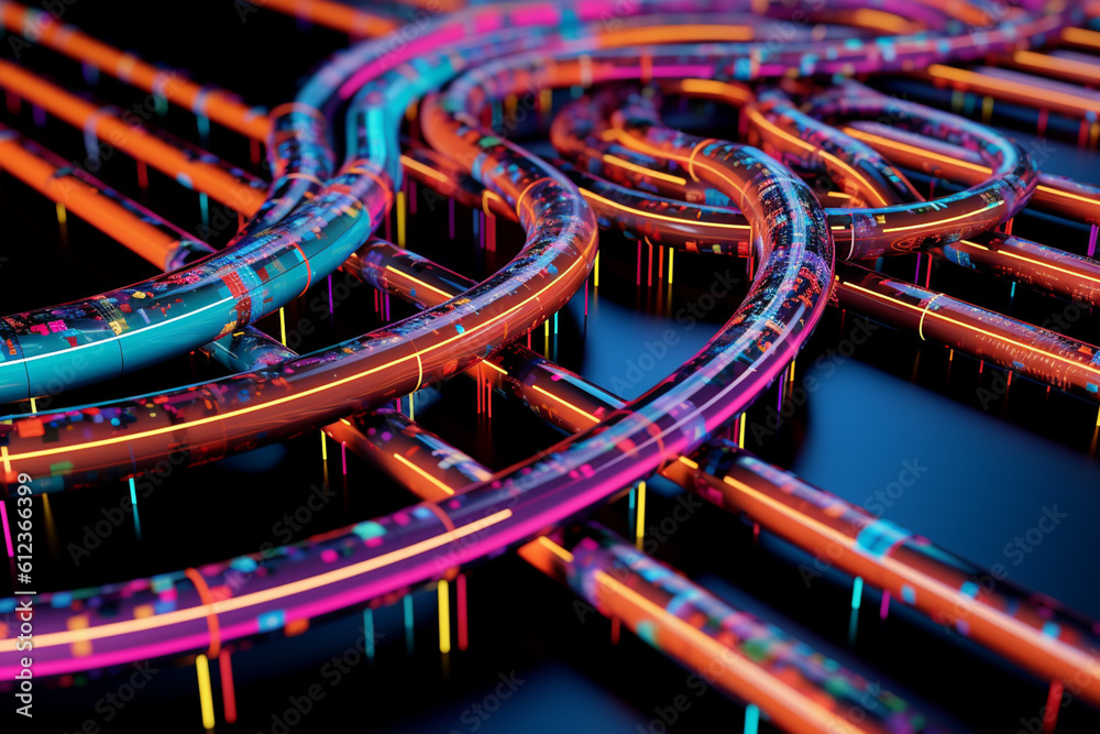 A graphic depiction of a data pipeline with arrows flowing in different ... A graphic depiction of a data pipeline with arrows flowing in different ...