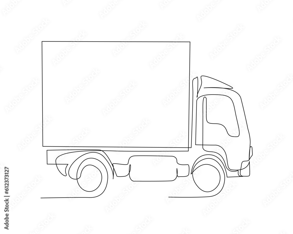 Delivery Truck Drawing