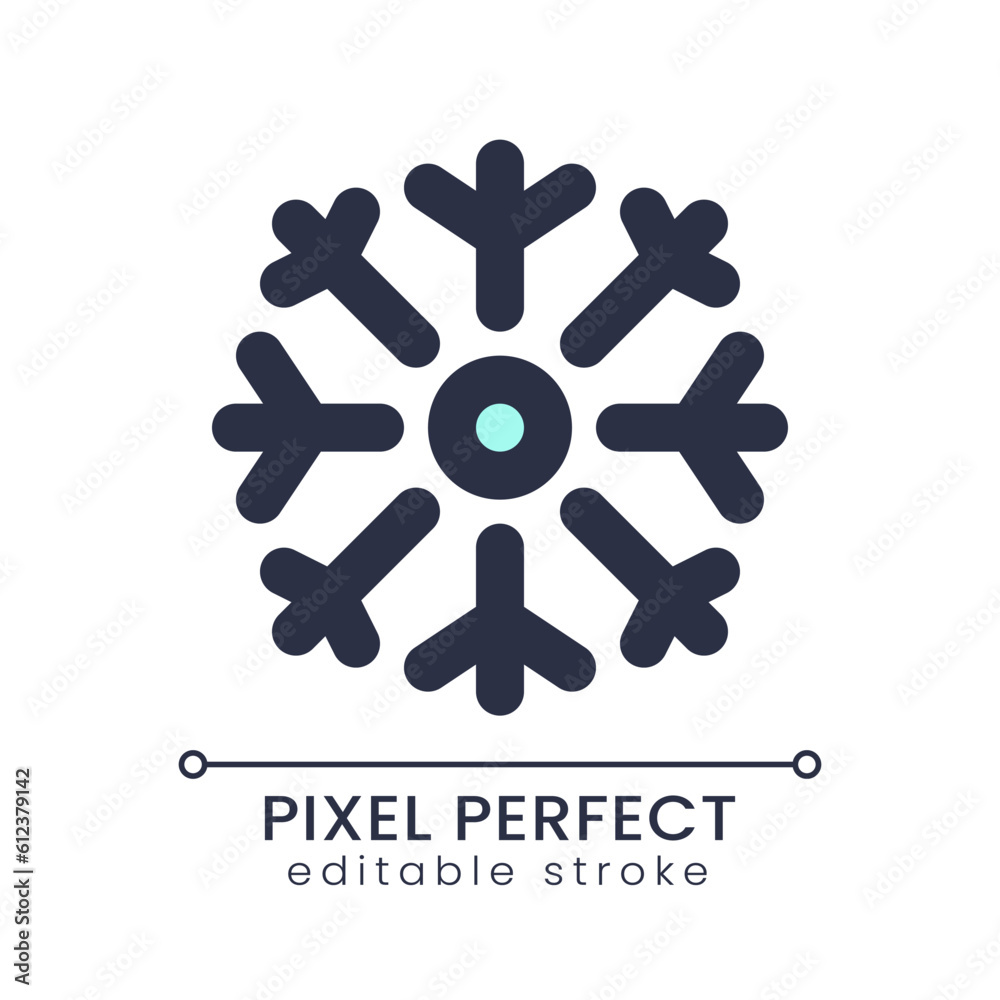 Air conditioning pixel perfect RGB color ui icon. Room climate control ...