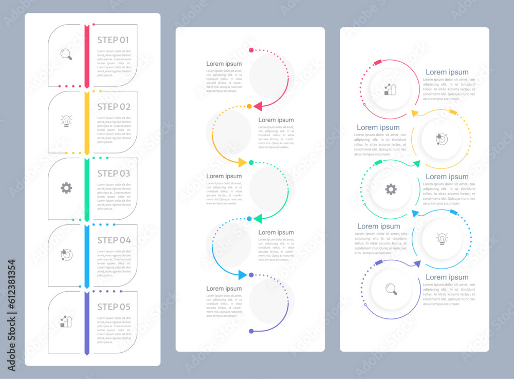 Organizational goals infographic chart design template set. Editable ...