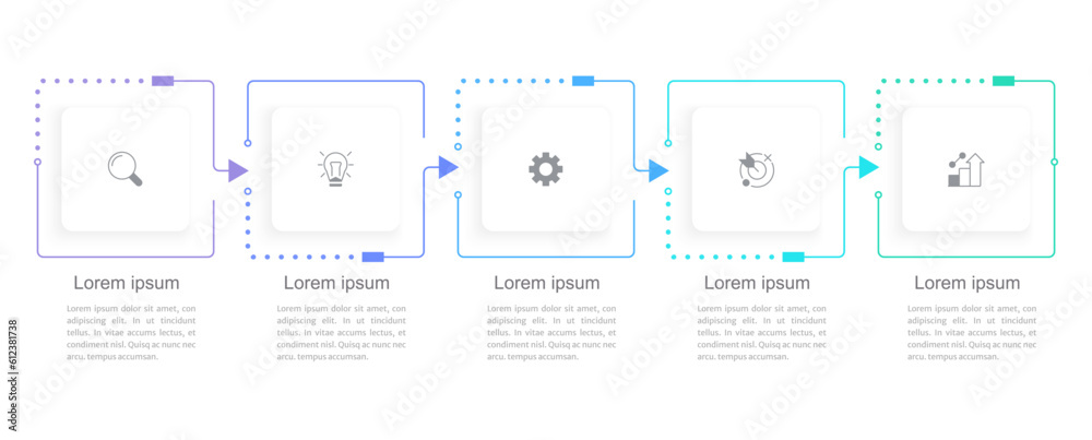 Vetor de Company performance review infographic chart design template ...