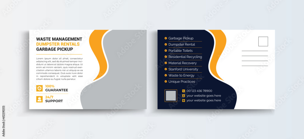 Professional Business Postcard, Creative Junk Removal ads, trash ...