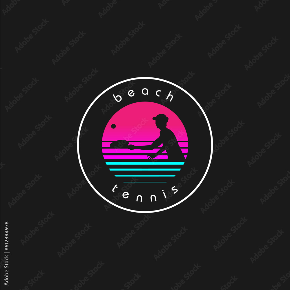 Vetor de Logo template for beach tennis. do Stock | Adobe Stock