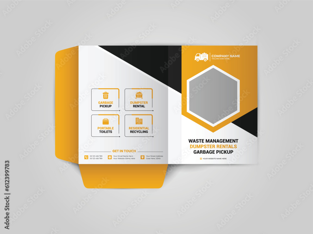 Junk Removal Company Business Presentation folder for files, Business ...