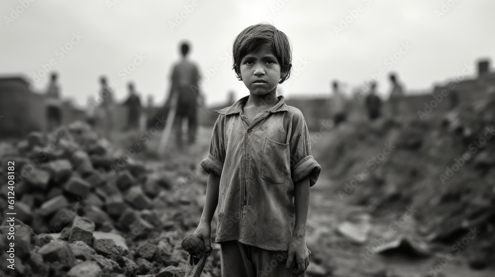 Child labor, concept of Exploitation and Oppression. Generative AI ...