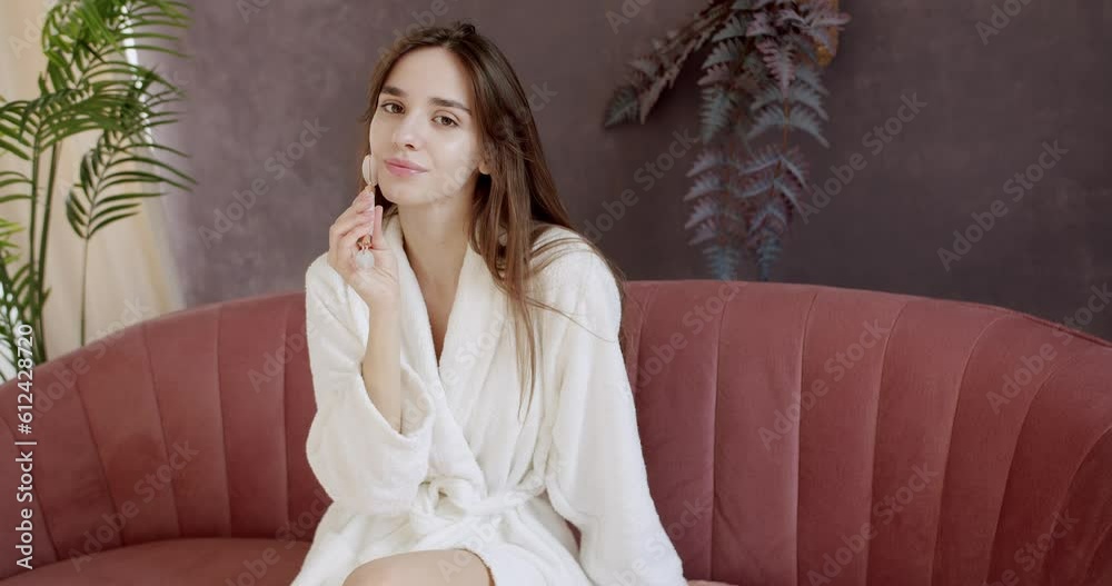 Beautiful Woman With Perfect Smooth Healthy Skin Is Getting Massage