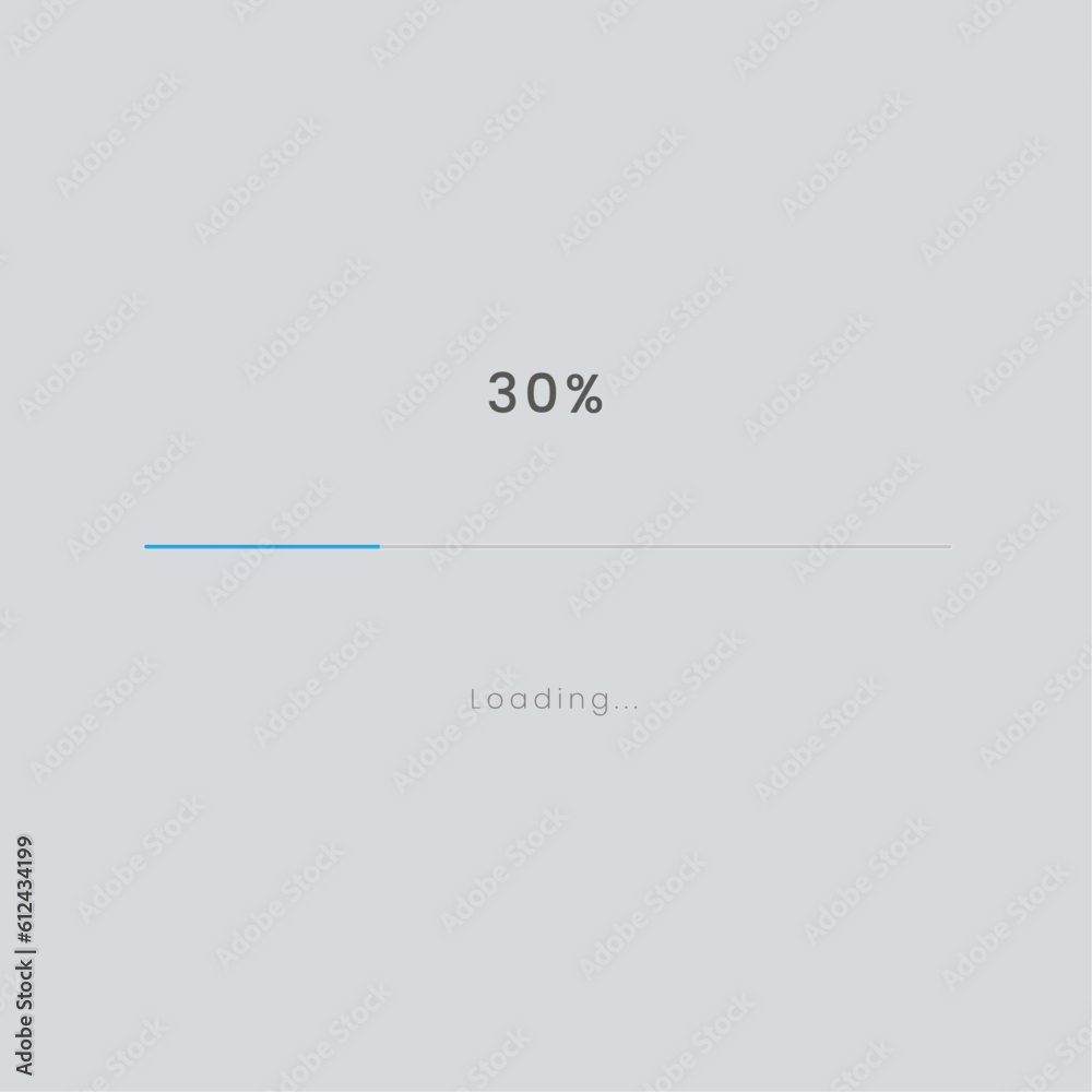 Rainbow 30 pecent loading sign vector illustration on grey background ...