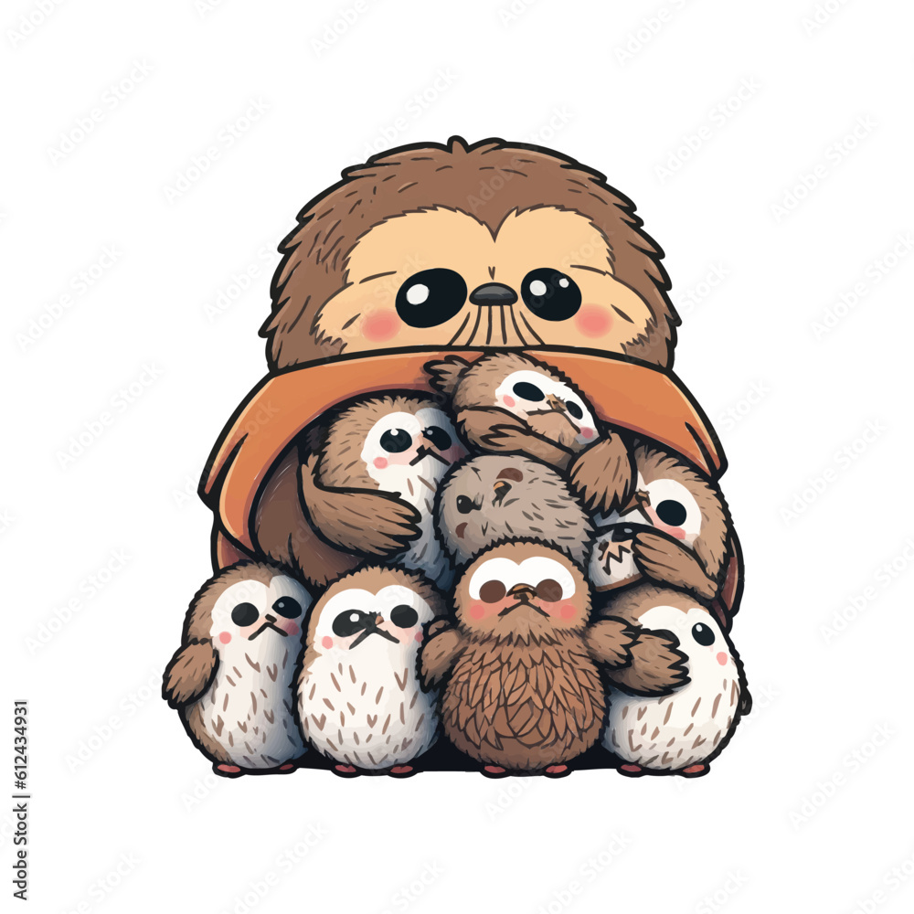 Chewbacca Sticker ready to print with 300 DPI, eps 8. You can use ...