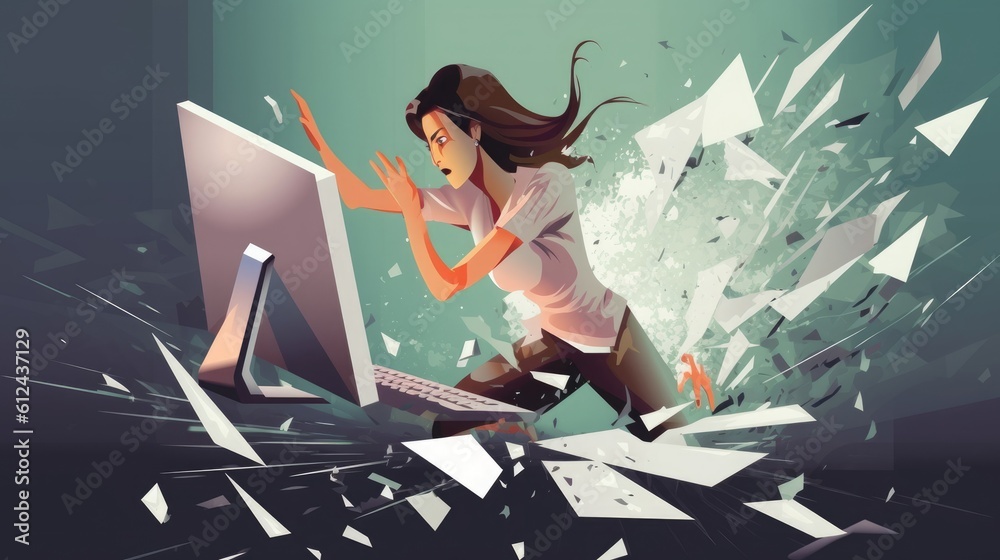 Breaking the internet. A breakthrough. A young woman smashes through a ...